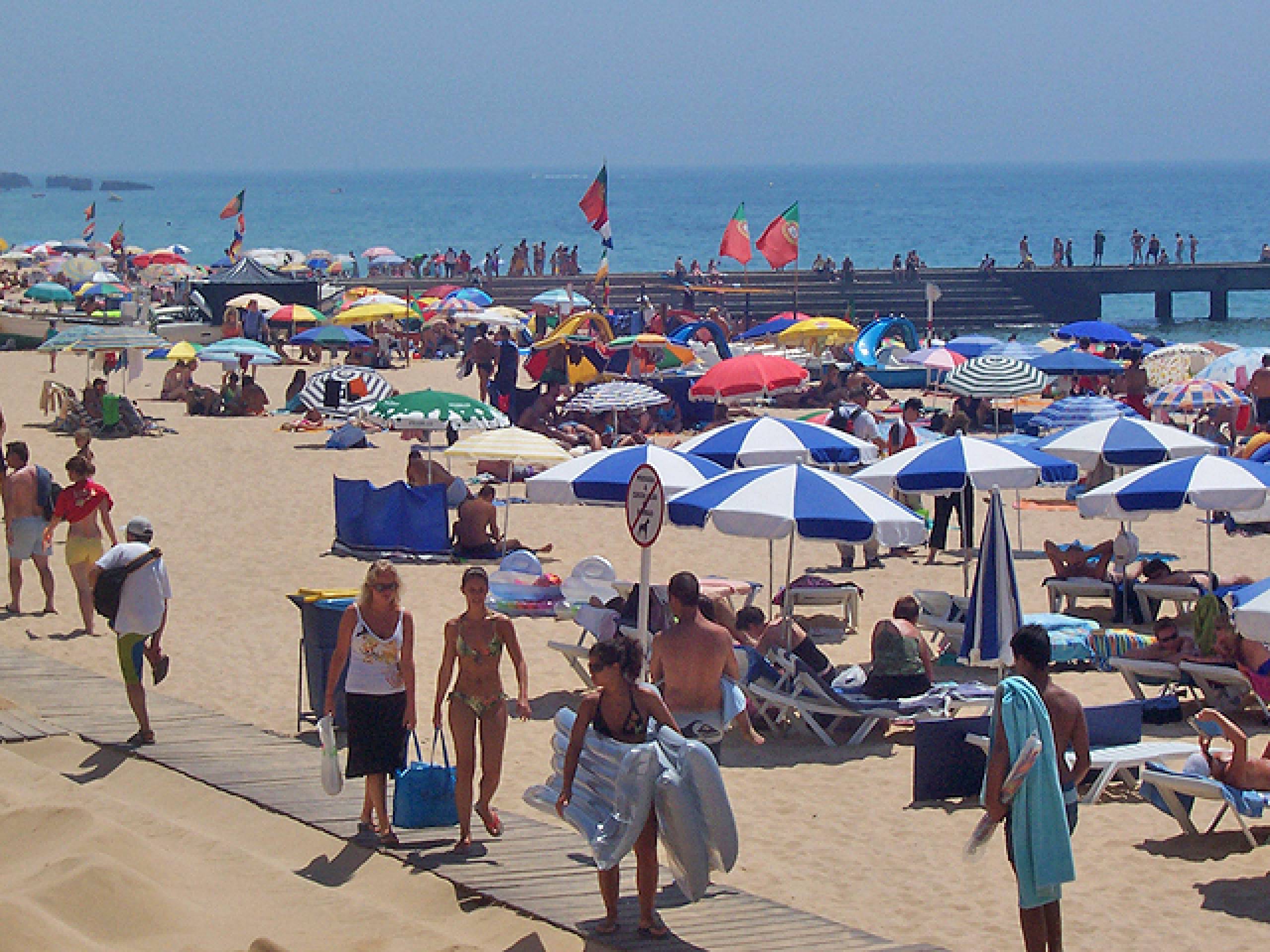 Albufeira, Algarve, Portugalsko, Soukomé rekreační domy,...